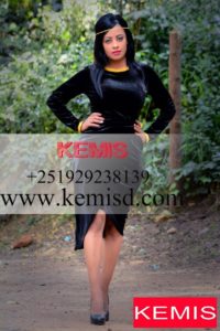 COLLET BLACK VELVET ETHIOPIAN MODERN DRESS